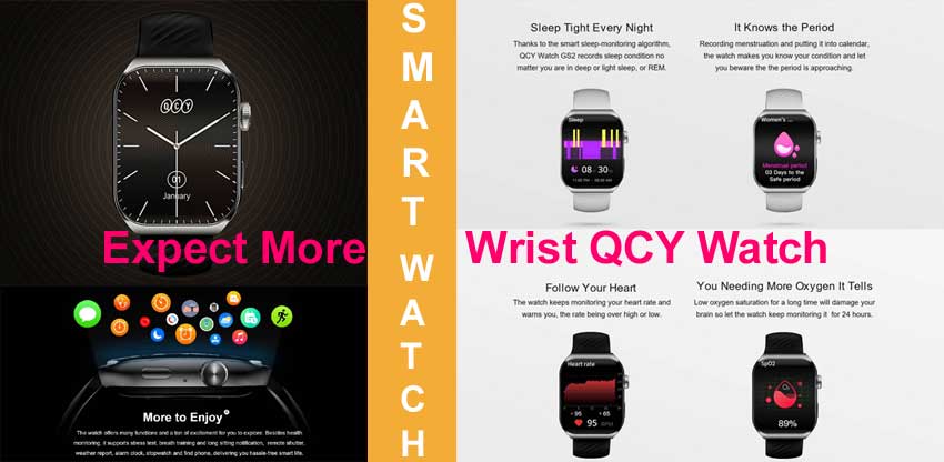 QCY GS2 AMOLED HD Display Bluetooth Smart Watch